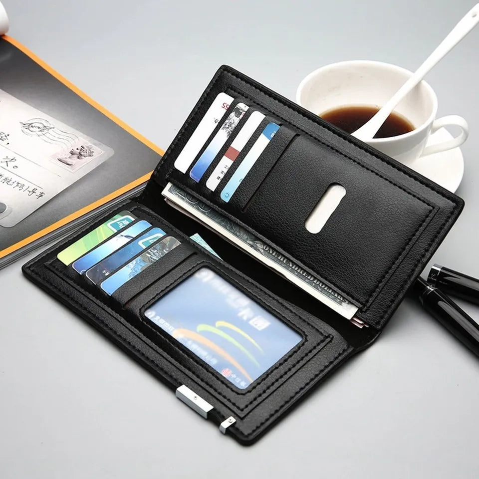Buy 1 get 1 Free Stylish slim long PU leather Mobile wallet ...