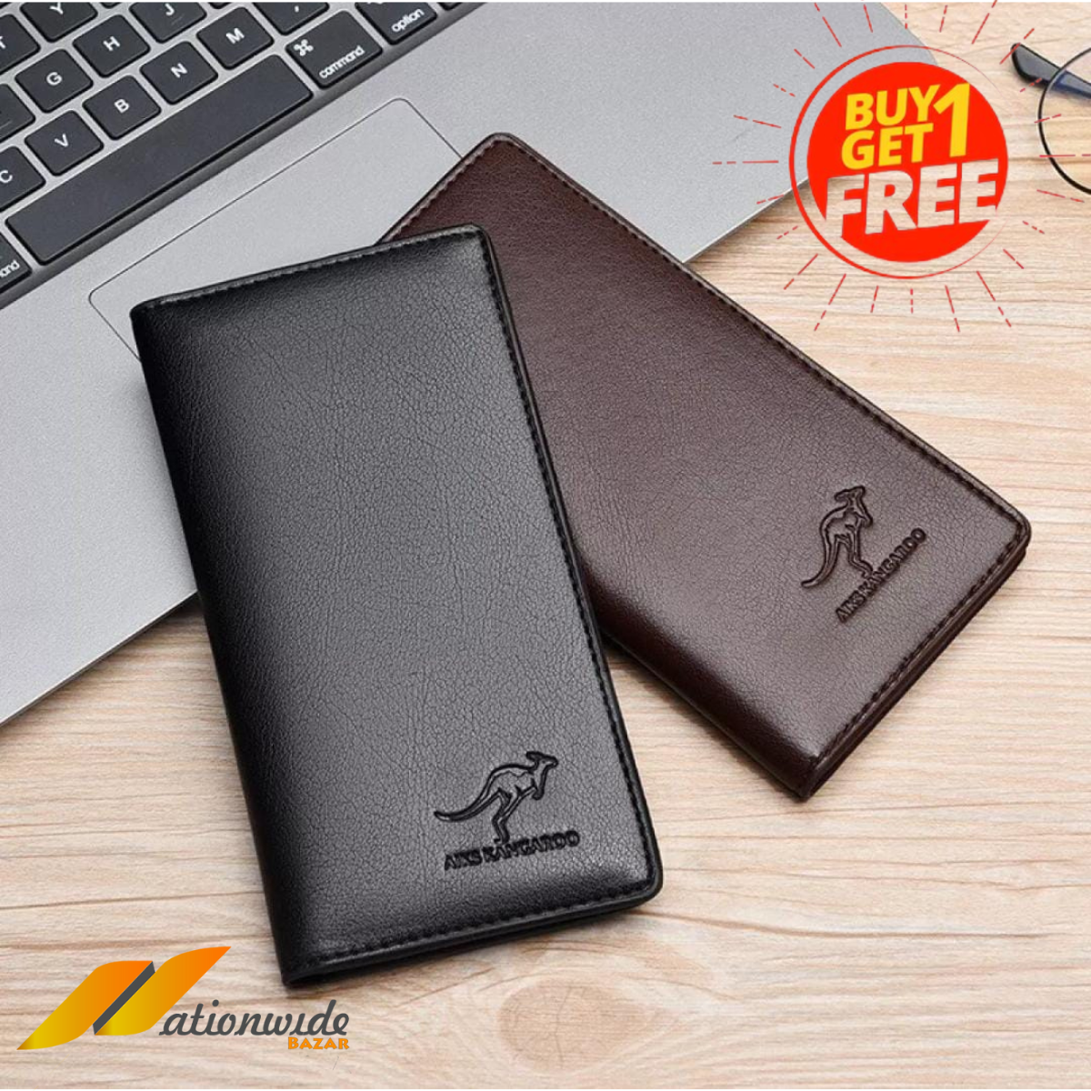 Buy 1 get 1 Free Stylish slim long PU leather Mobile wallet ...